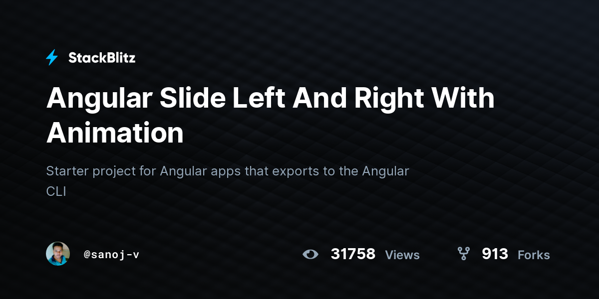 Angular Slide Left And Right With Animation - StackBlitz Angular Slide Left And Right With Animation - StackBlitz