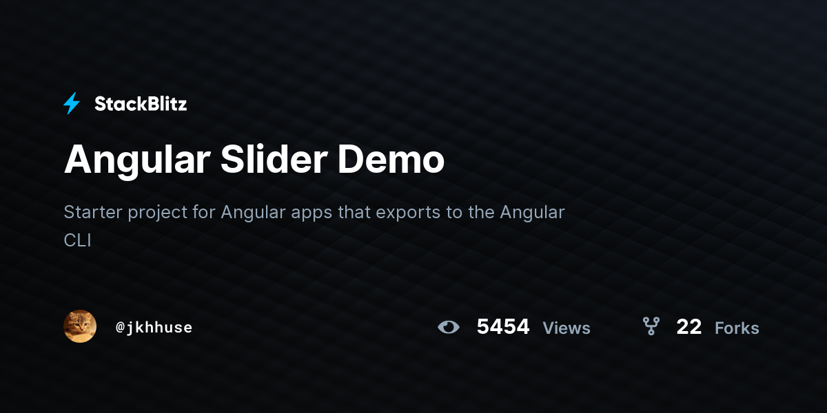 Angular Slider Demo - StackBlitz