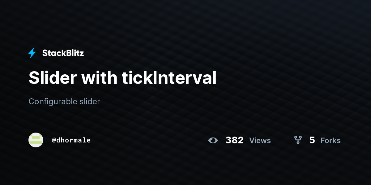 Slider with tickInterval - StackBlitz
