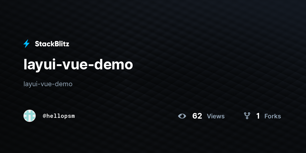 layui-vue-demo - StackBlitz
