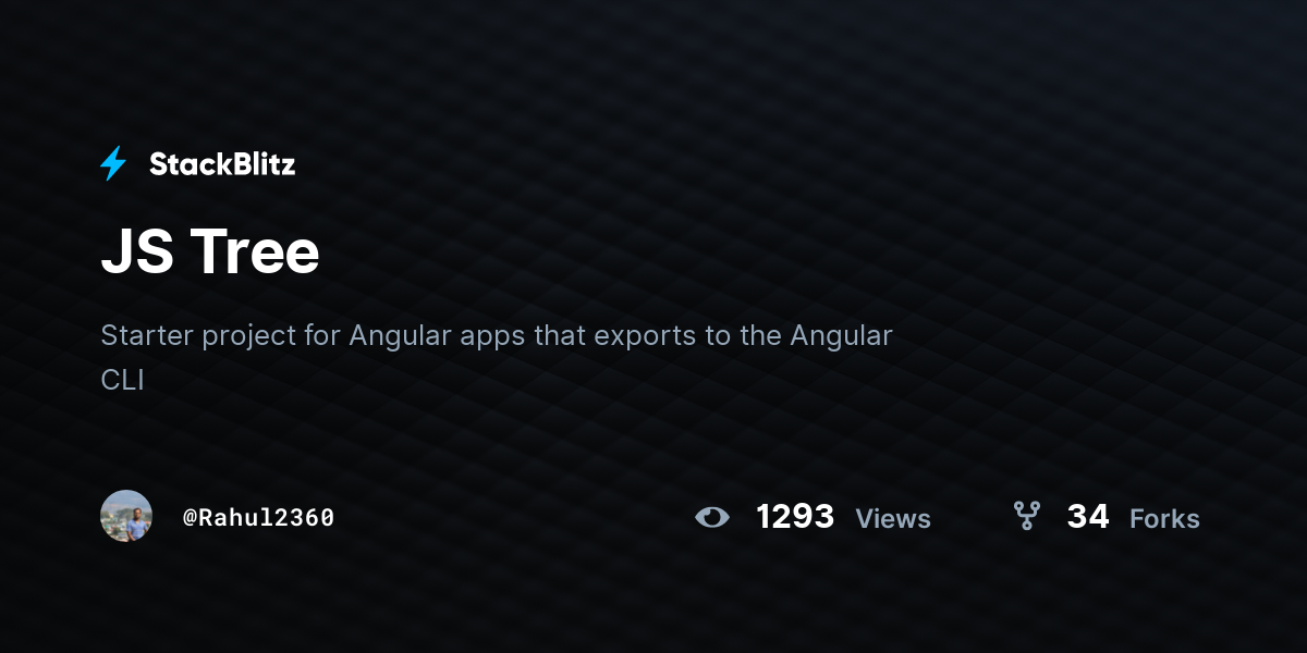 JS Tree - StackBlitz