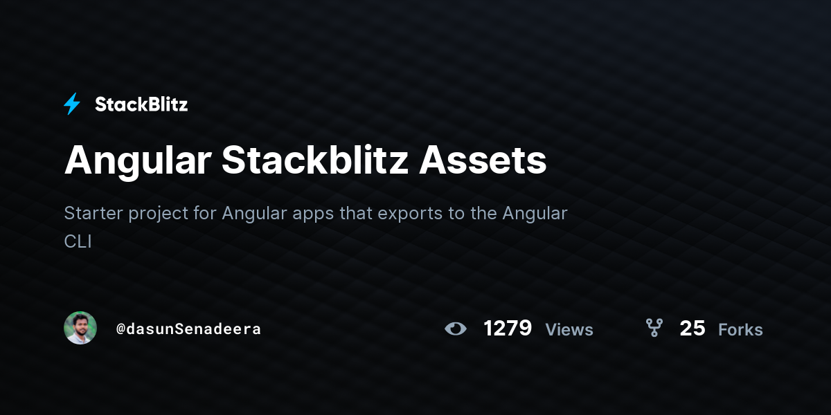 Angular Stackblitz Assets - StackBlitz