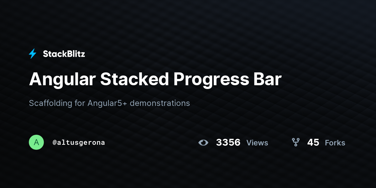 Angular Stacked Progress Bar - StackBlitz