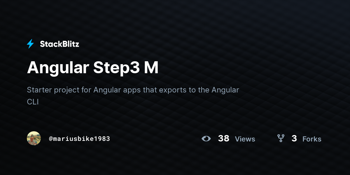 Angular Step3 M - StackBlitz