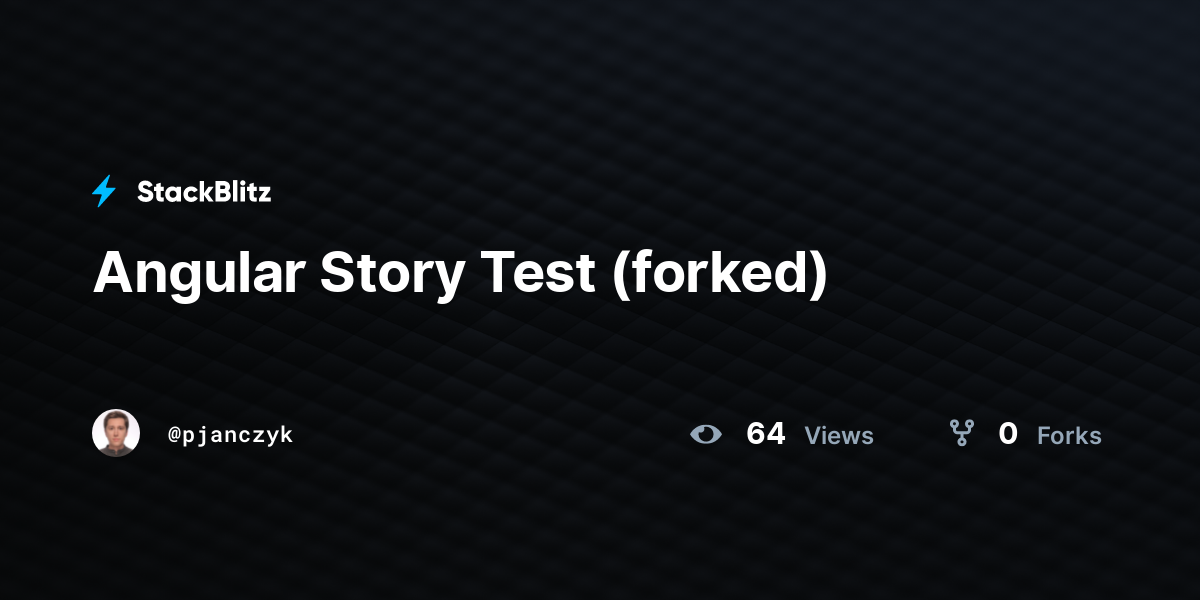 Angular Story Test (forked) - StackBlitz