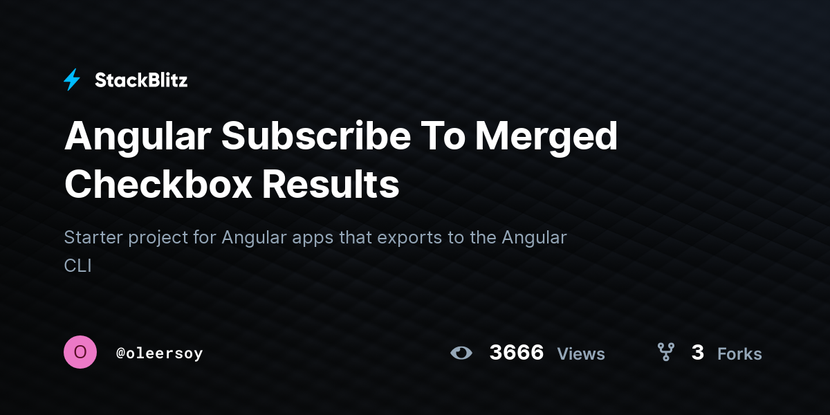 Angular Subscribe To Merged Checkbox Results - StackBlitz