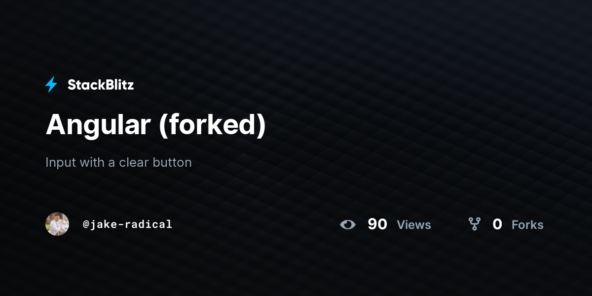 Angular (forked) - StackBlitz