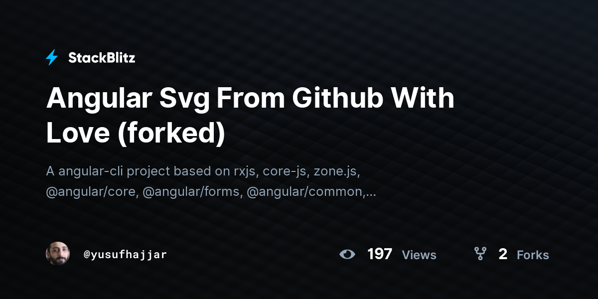 Angular Svg From Github With Love (forked) - StackBlitz Angular Svg From Github With Love (forked) - StackBlitz