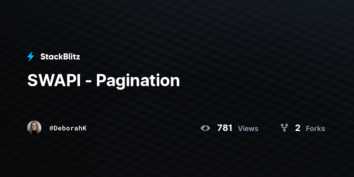 SWAPI - Pagination - StackBlitz