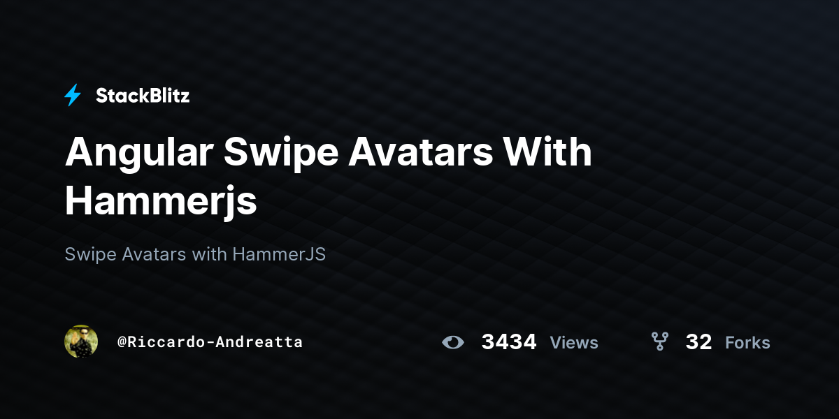 Angular Swipe Avatars With Hammerjs - StackBlitz Angular Swipe Avatars With Hammerjs - StackBlitz