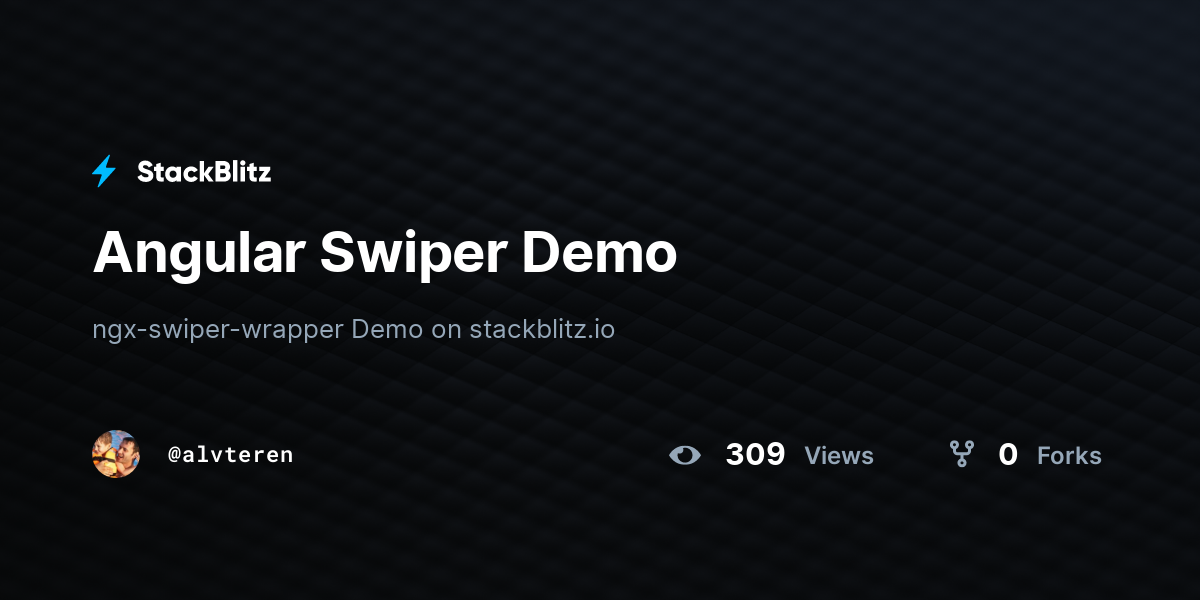 Angular Swiper Demo - StackBlitz