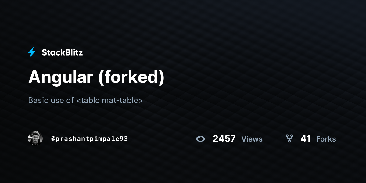 Angular (forked) - StackBlitz
