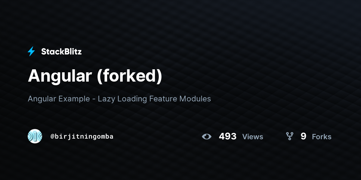Angular (forked) - StackBlitz