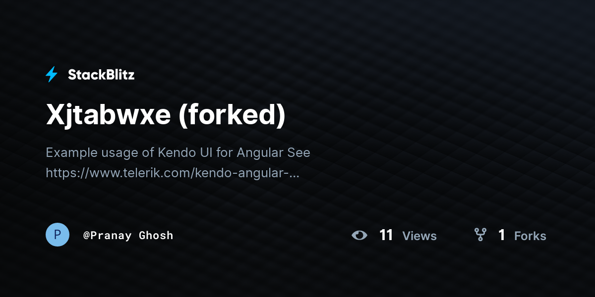 Xjtabwxe (forked) - StackBlitz