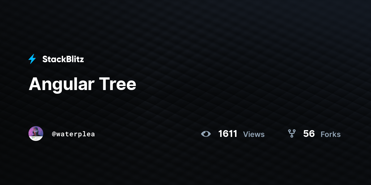 Angular Tree - StackBlitz