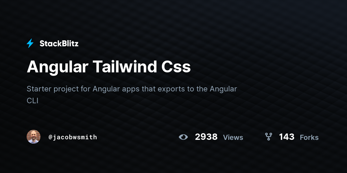 Angular Tailwind Css - StackBlitz
