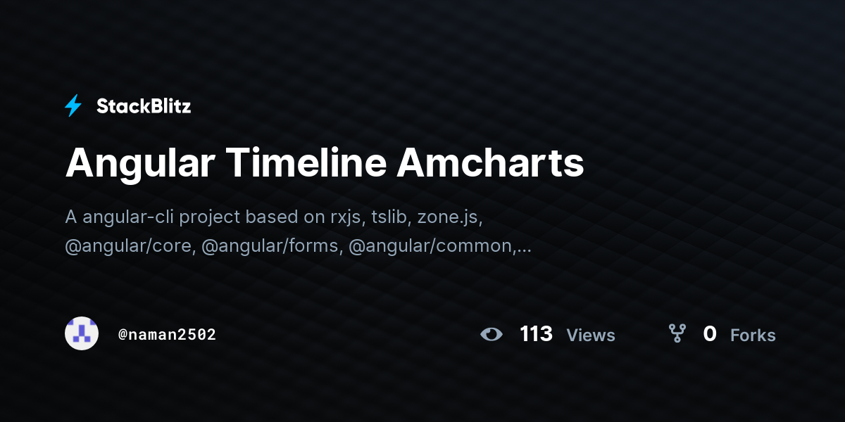 Angular Timeline Amcharts - StackBlitz