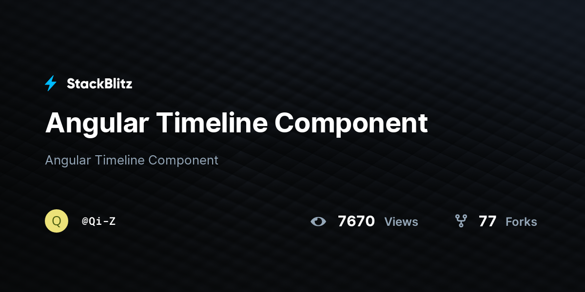 Angular Timeline Component - StackBlitz