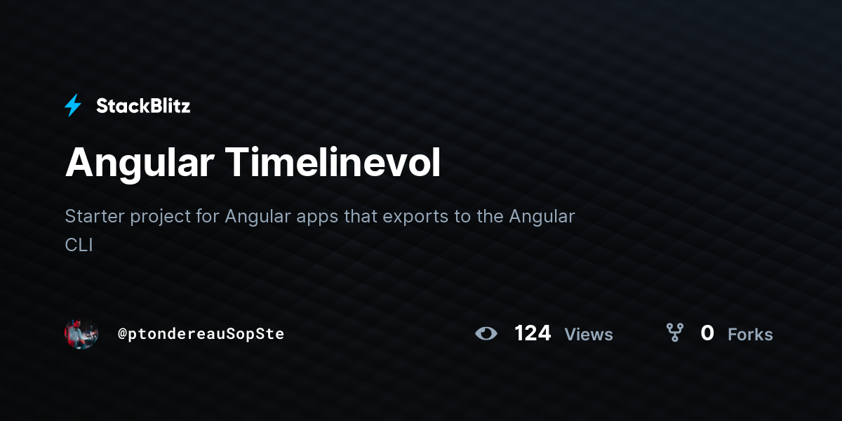 Angular Timelinevol - StackBlitz