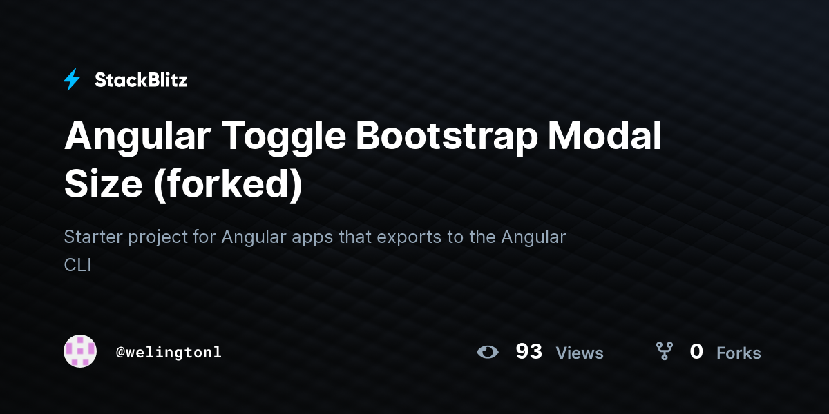Angular Toggle Bootstrap Modal Size (forked) - StackBlitz