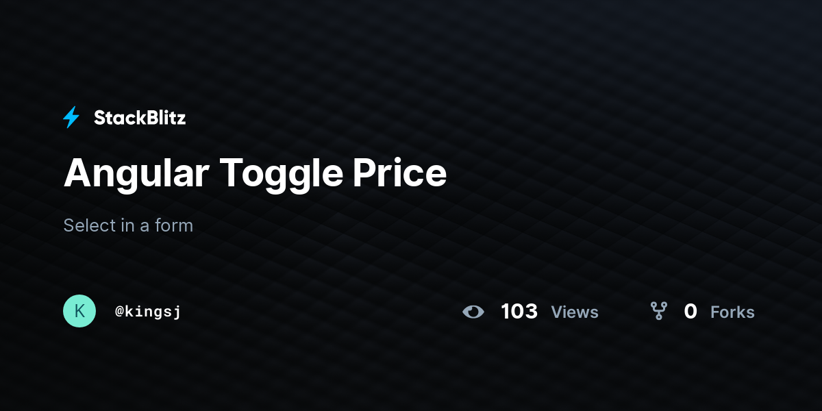 Angular Toggle Price - StackBlitz