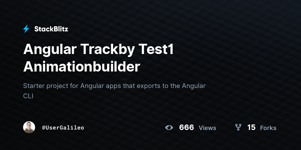 Angular Trackby Test1 Animationbuilder - StackBlitz Angular Trackby Test1 Animationbuilder - StackBlitz