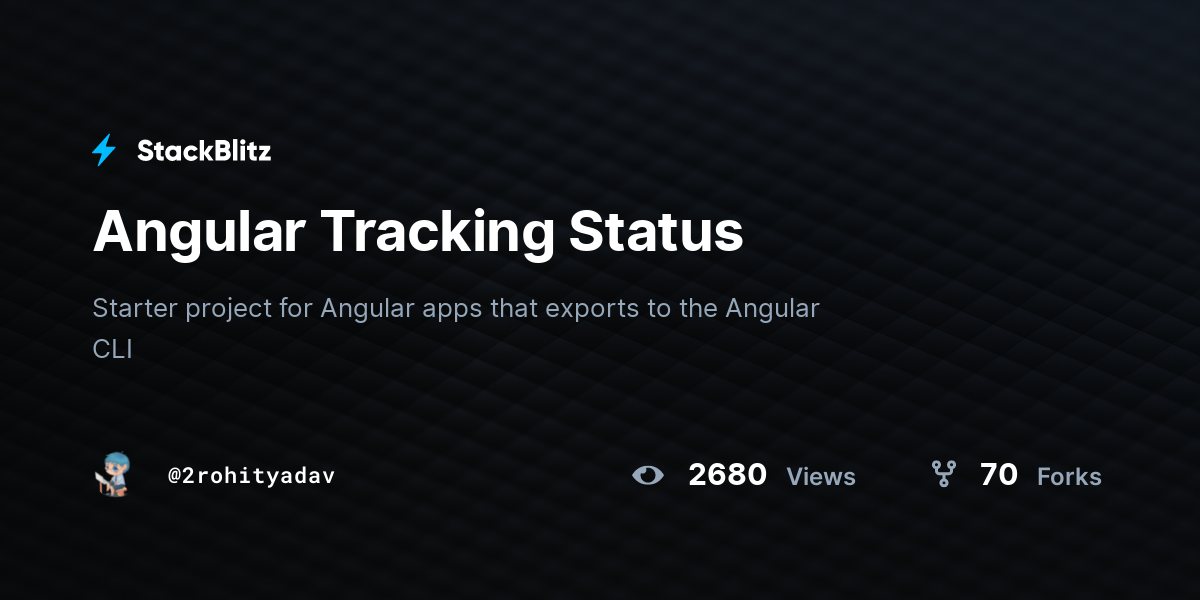 Angular Tracking Status - StackBlitz