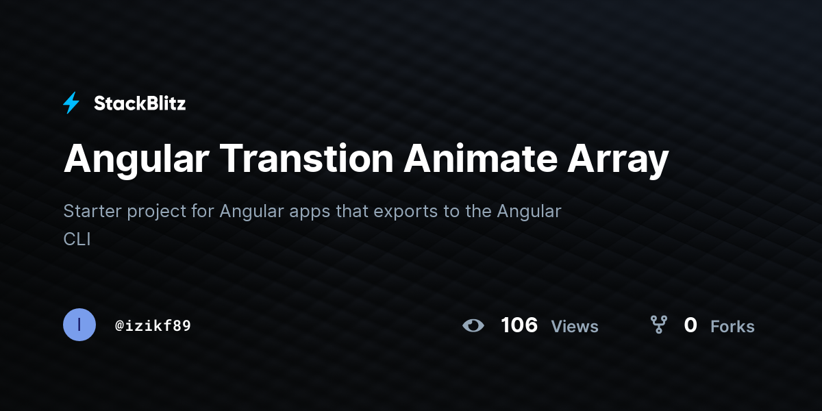 Angular Transtion Animate Array - StackBlitz