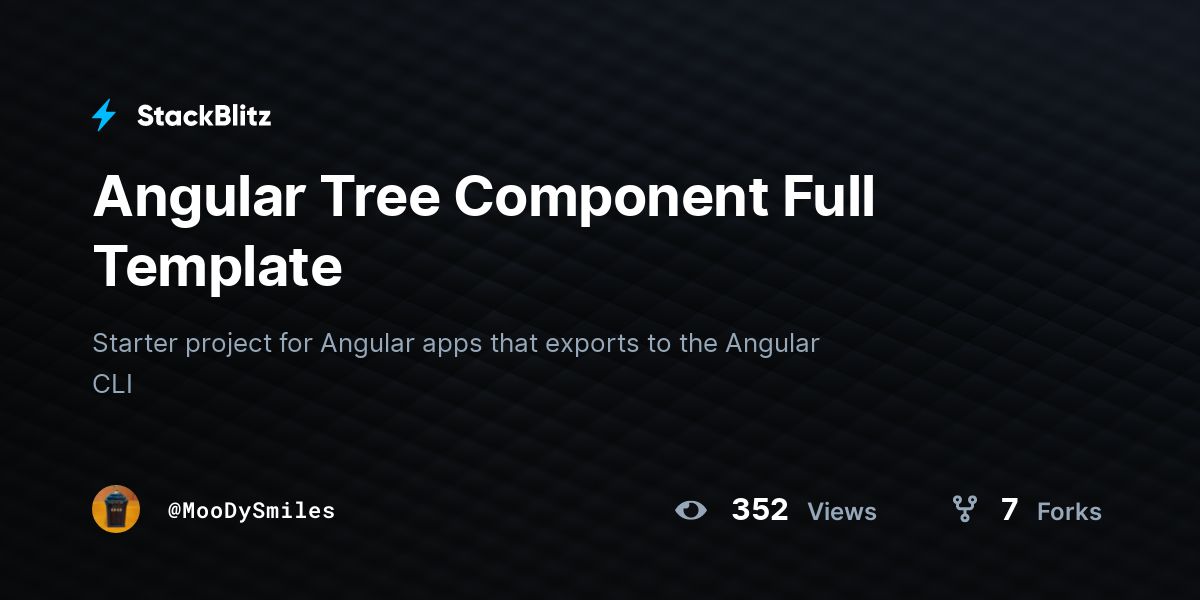 Angular Tree Component Full Template - StackBlitz
