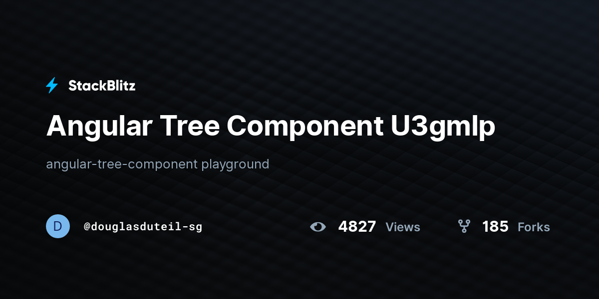 Angular Tree Component U3gmlp - StackBlitz