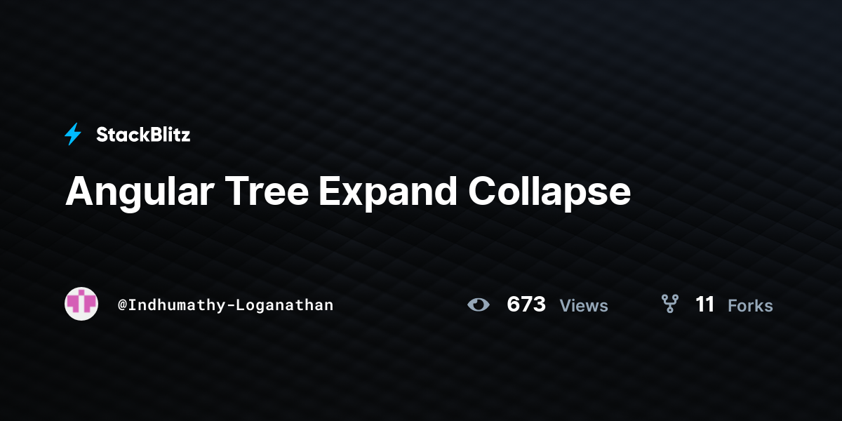 Angular Tree Expand Collapse - StackBlitz