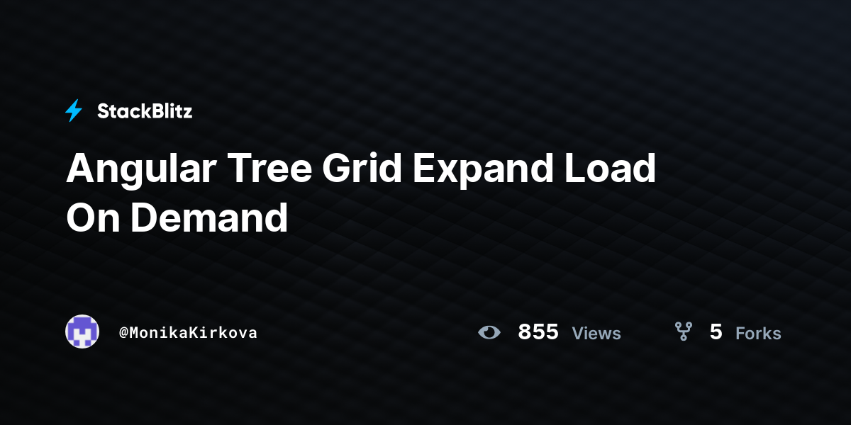 Angular Tree Grid Expand Load On Demand - StackBlitz