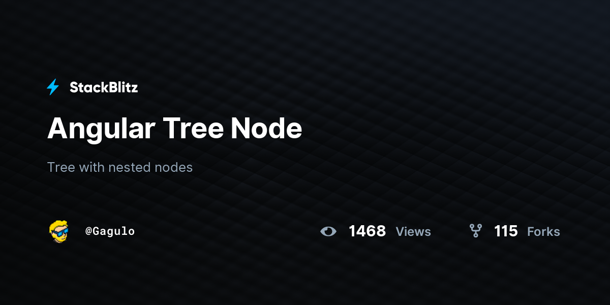 Angular Tree Node - StackBlitz