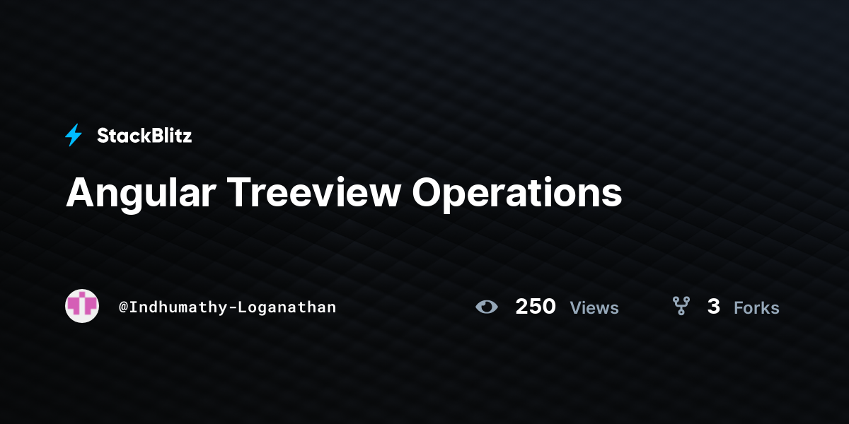 Angular Treeview Operations - StackBlitz