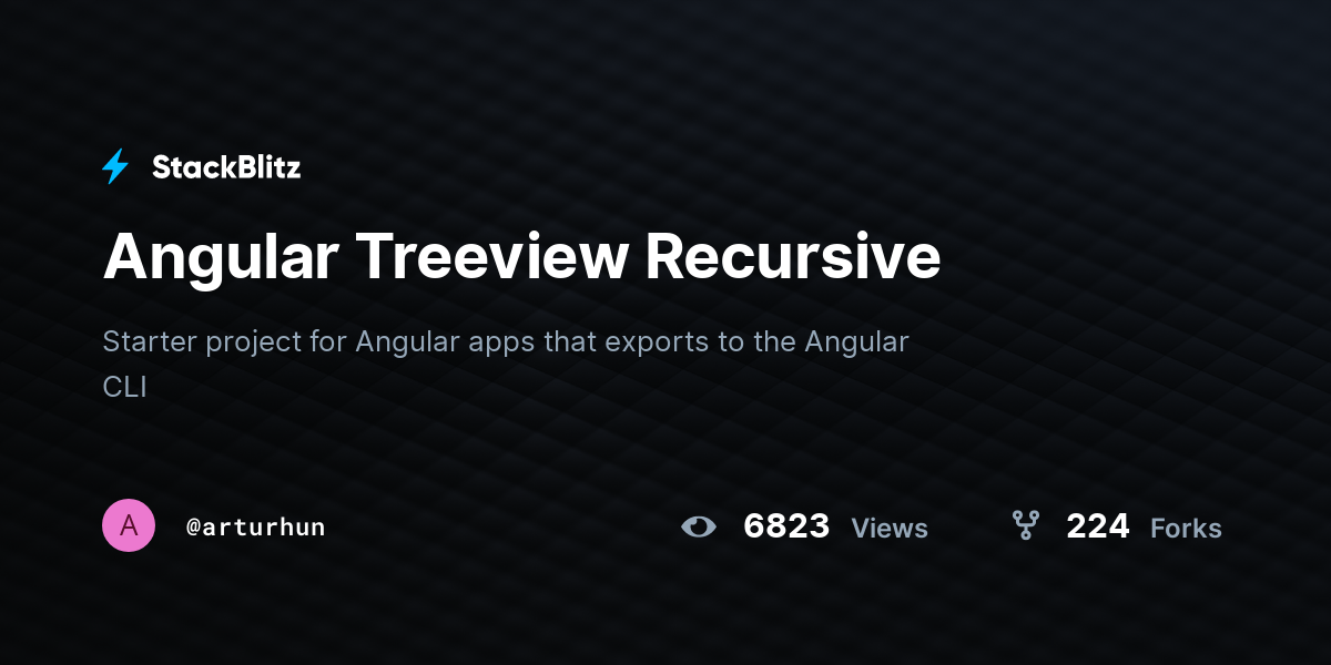 Angular Treeview Recursive - StackBlitz Angular Treeview Recursive - StackBlitz