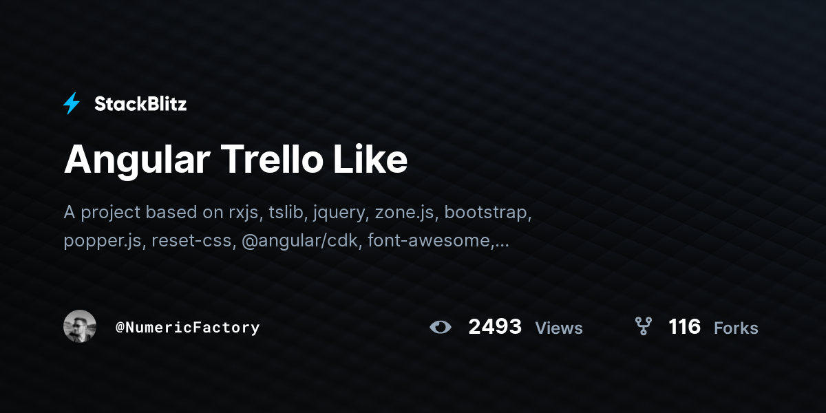 Angular Trello Like Stackblitz 0804