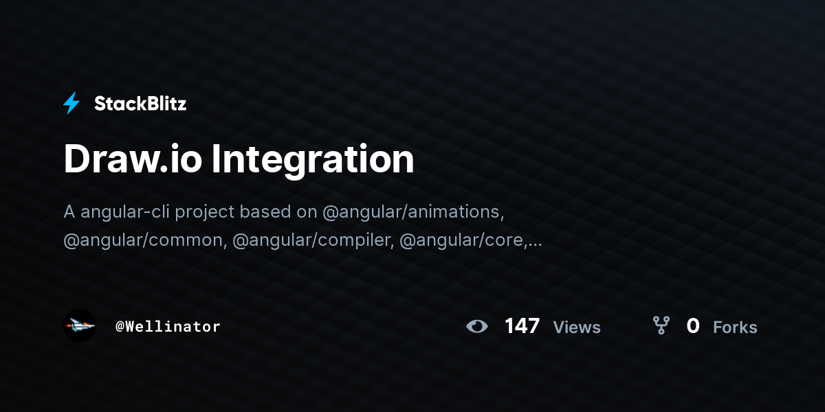 Draw.io Integration - StackBlitz