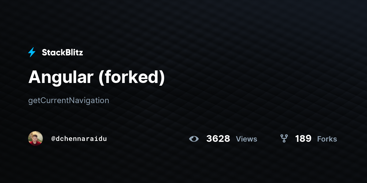 Angular (forked) - StackBlitz
