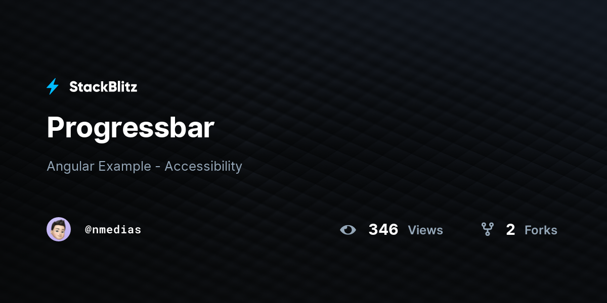 Progressbar - StackBlitz