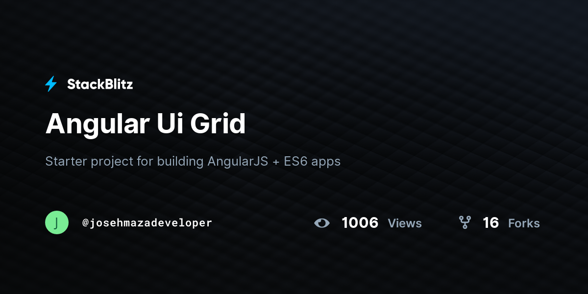 Angular Ui Grid - StackBlitz