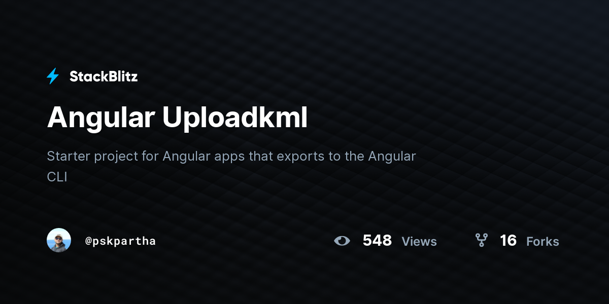 Angular Uploadkml - StackBlitz