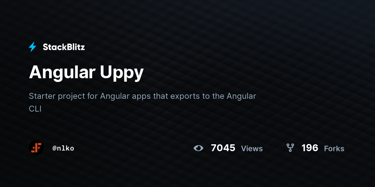 Angular Uppy - StackBlitz