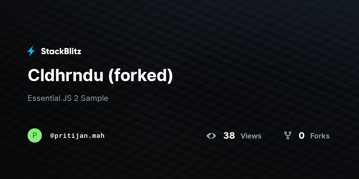 Cldhrndu (forked) - StackBlitz
