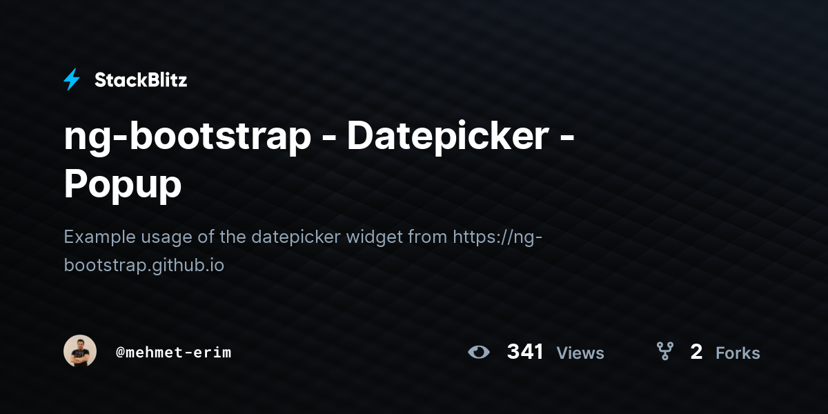 ng-bootstrap - Datepicker - Popup - StackBlitz ng-bootstrap - Datepicker - Popup - StackBlitz