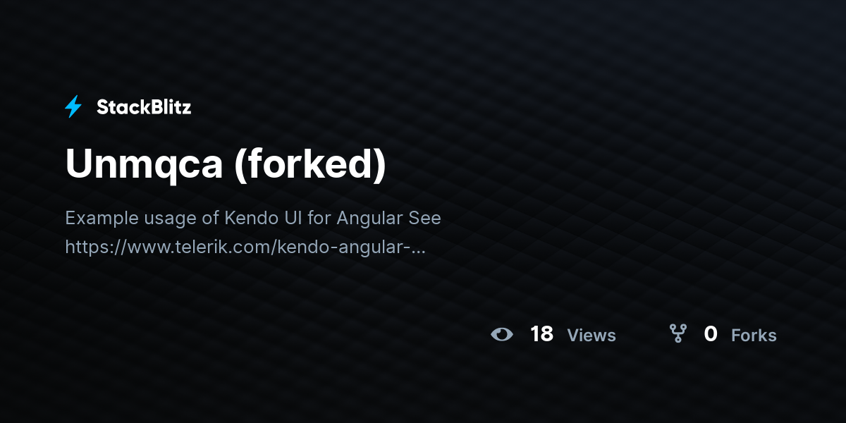 Unmqca (forked) - StackBlitz