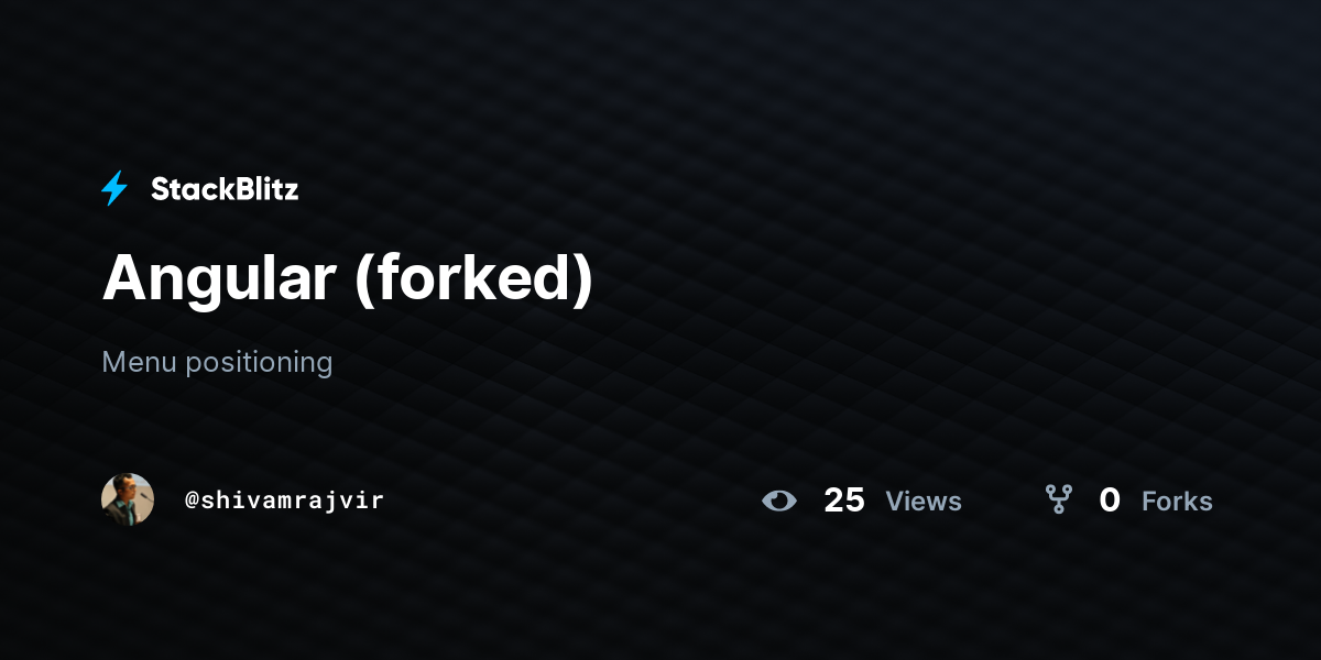 Angular (forked) - StackBlitz