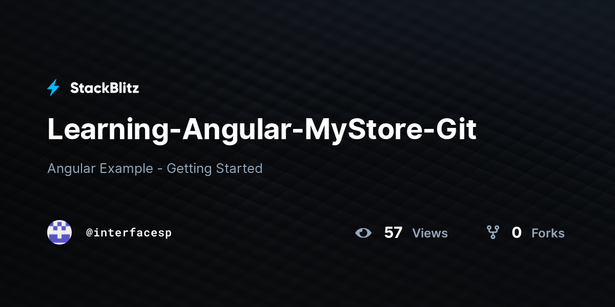 Learning-Angular-MyStore-Git - StackBlitz