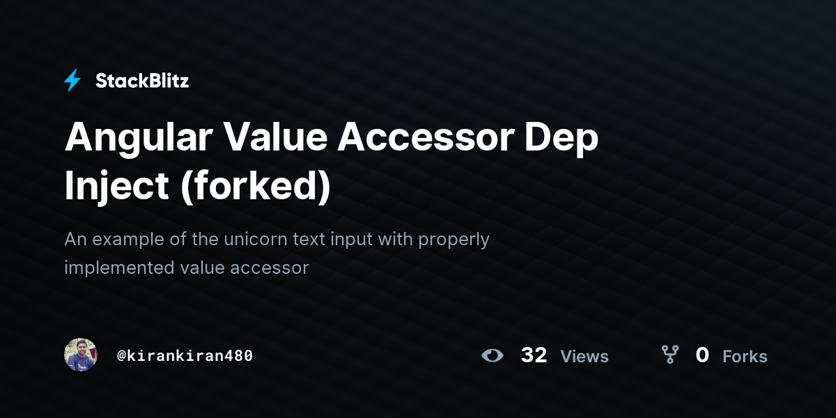Angular Value Accessor Dep Inject Forked Stackblitz