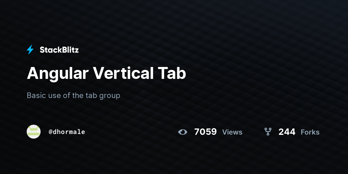 Angular Vertical Tab - StackBlitz Angular Vertical Tab - StackBlitz