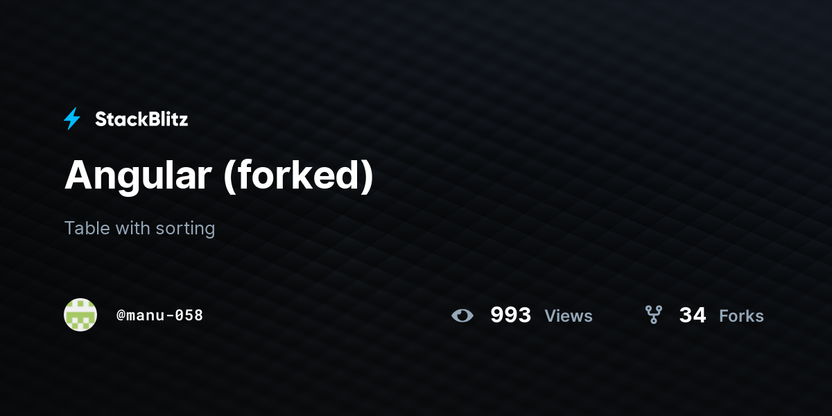 Angular (forked) - StackBlitz